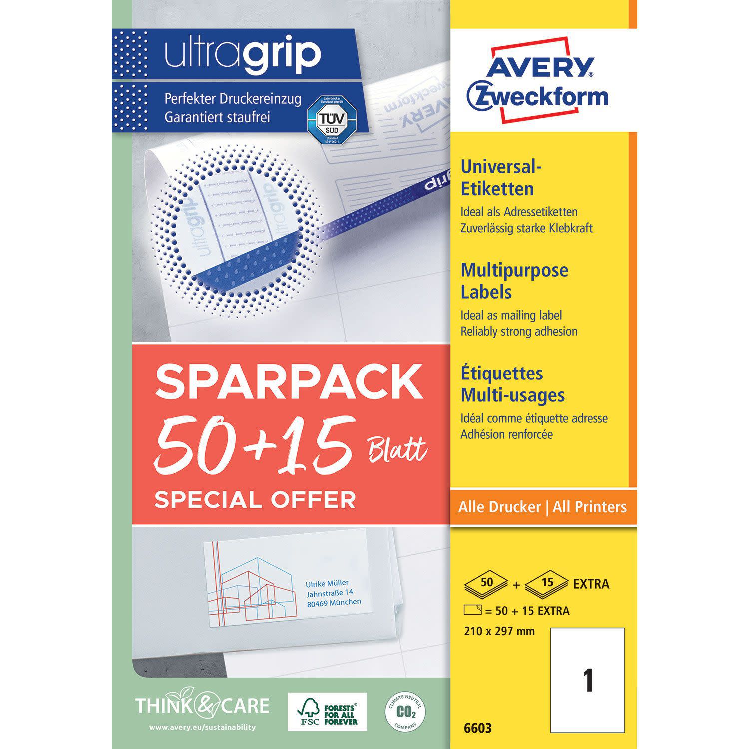 Αυτ. Ετικέτες 210x297mm A4 (50+15Φ) 6603 | Plaisio.gr