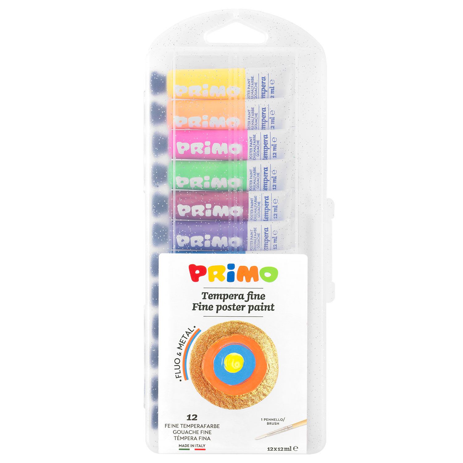 Τέμπερες Fluo & Metallic 12ml - 12τεμ. | Plaisio.gr