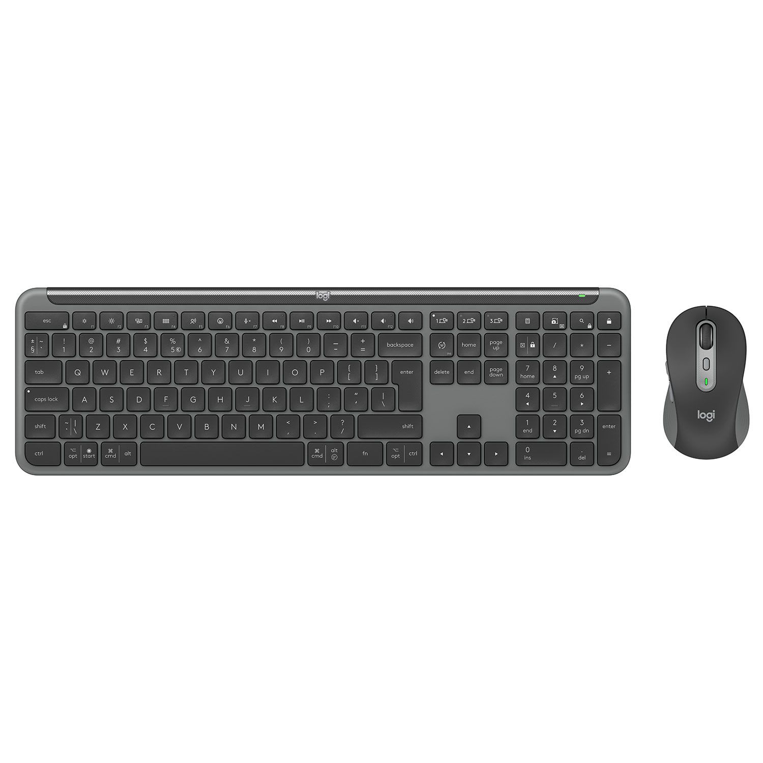 Logitech Πληκτρολόγιο-ποντίκι MK950 Combo Ασύρματο Graphite | Plaisio.gr
