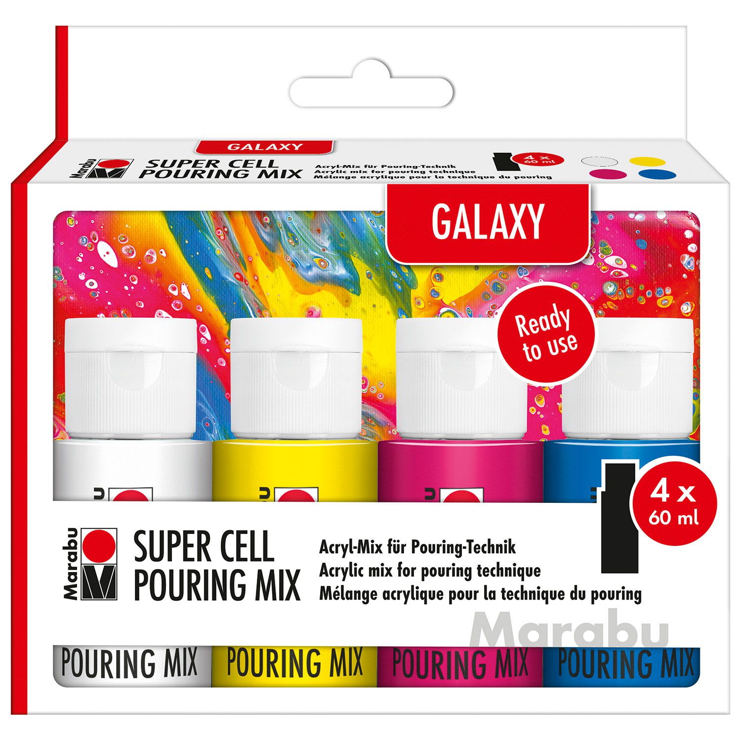 Ακρυλικά Χρώματα Pouring Mix Galaxy 4x60ml | Plaisio.gr