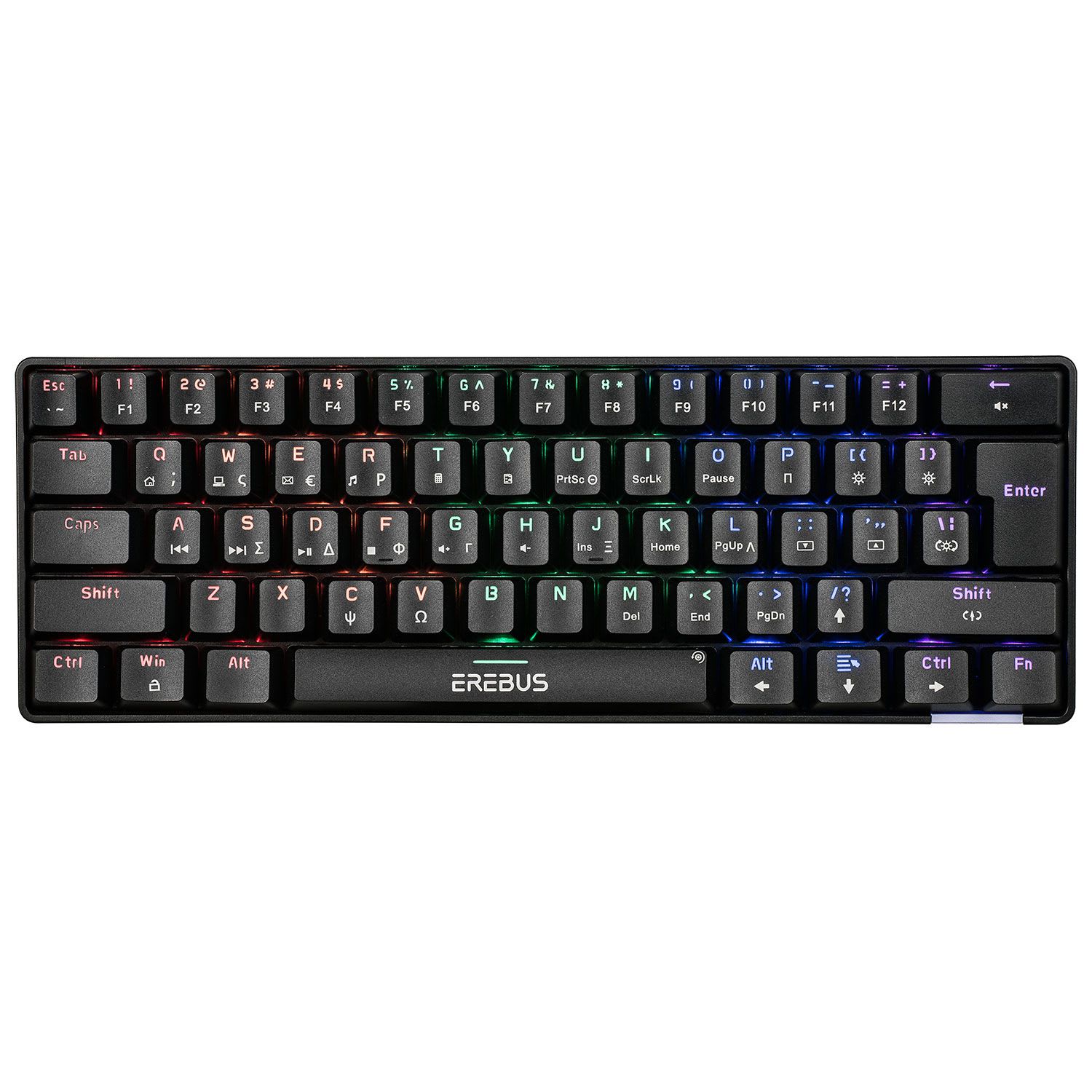 Turbo-X Erebus Gaming Ενσύρματο Πληκτρολόγιο EK20 60% Mini | Plaisio.gr